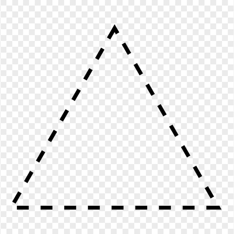 Download Black Dashed Triangle PNG | Citypng