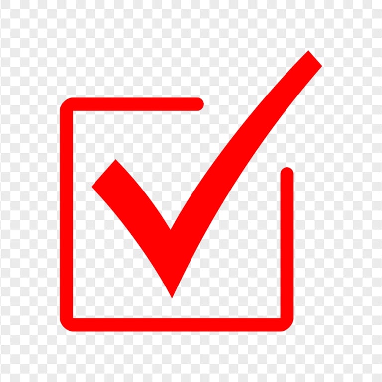 HD Red Checkbox Check Mark Icon Symbol Sign PNG | Citypng