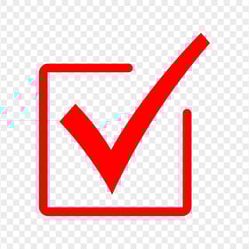 Red Tick Check Mark Icon Symbol Sign PNG | Citypng