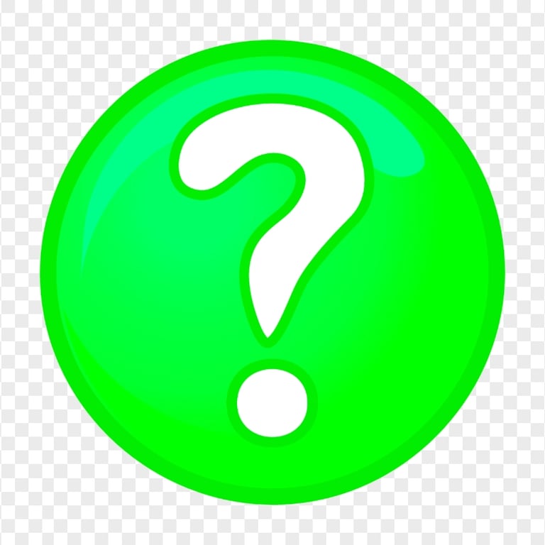 Green Glossy Question Mark Circle Icon Logo HD PNG | Citypng