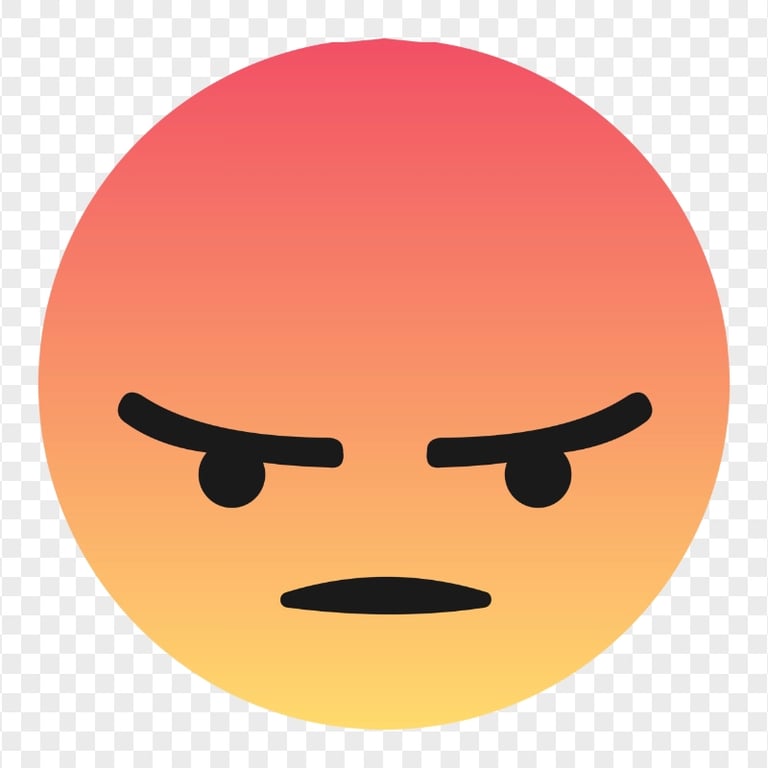 Facebook Reaction Like Angry Emoticon Face Icon | Citypng