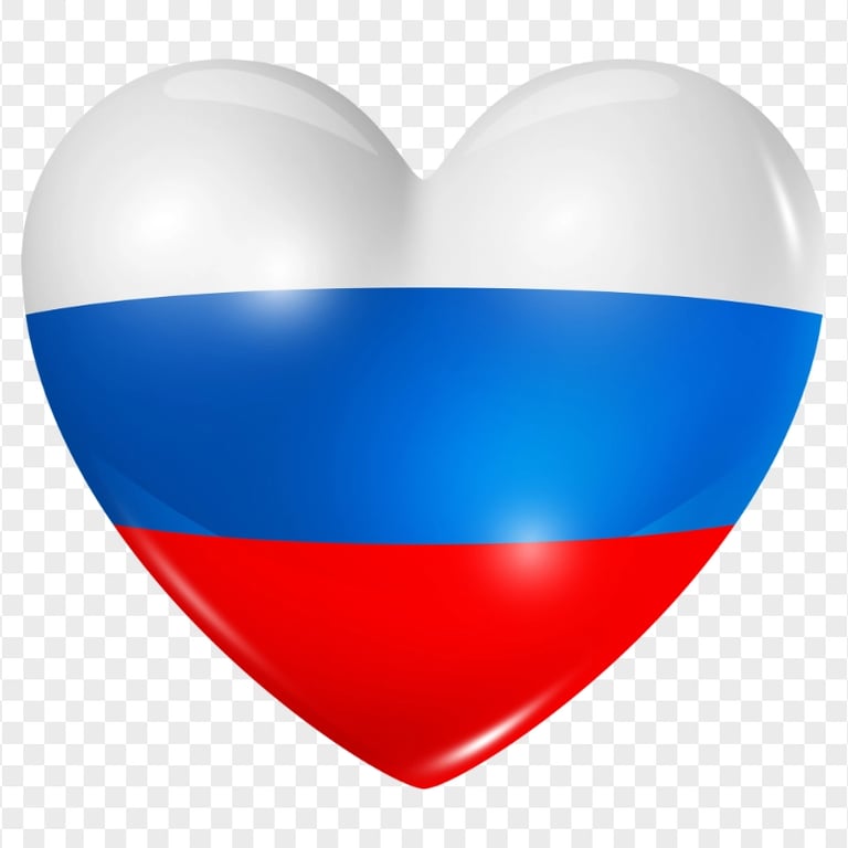 HD I Love Russia Flag In Heart Shape PNG | Citypng