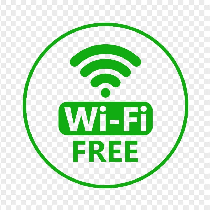 Free Wi-Fi Round Green Logo Icon Sign Transparent PNG | Citypng