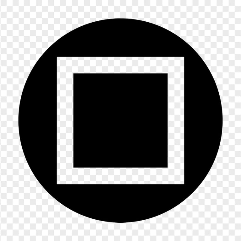 PS Controller Square Black Button Icon PNG | Citypng