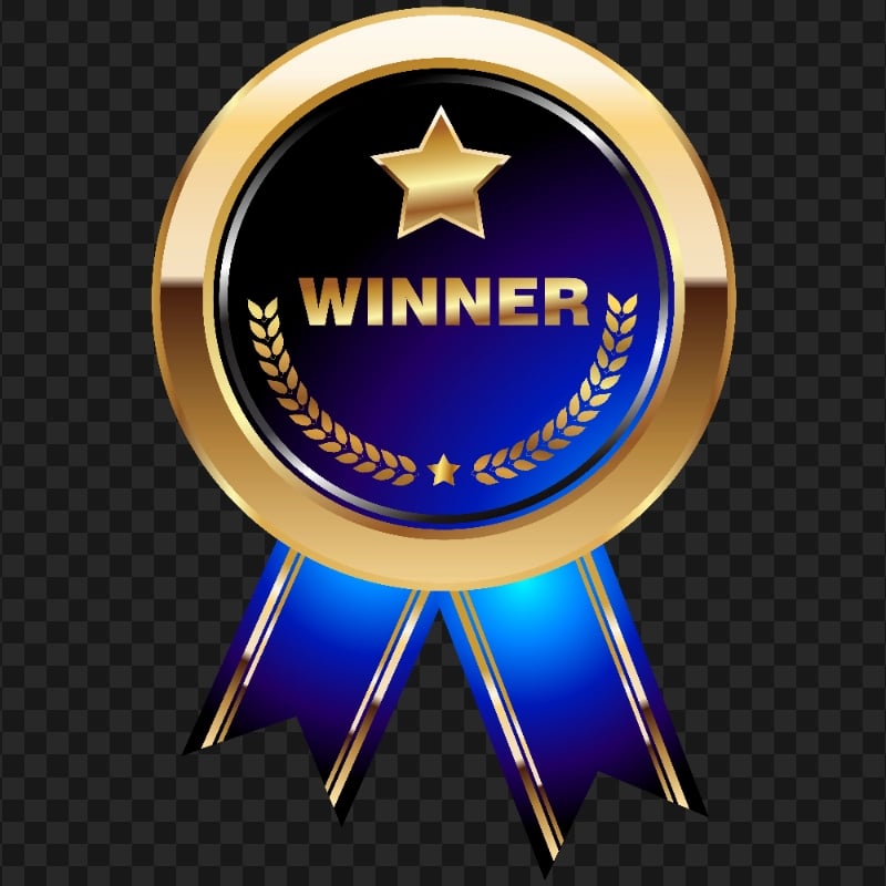 Winner Medal Blue Logo Label PNG | Citypng