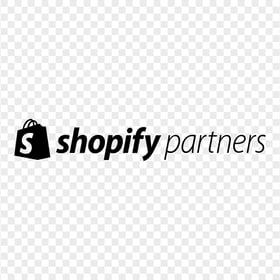 HD White Shopify Partners Horizontal Logo | Citypng