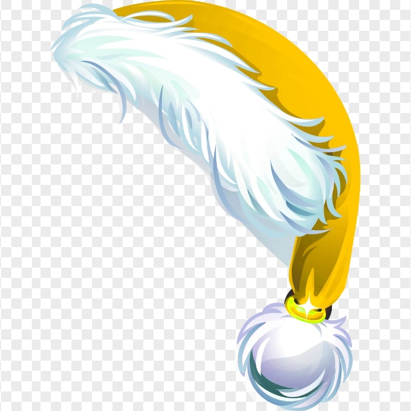 HD Beautiful Yellow Christmas Santa Claus Hat Cartoon Illustration PNG ...