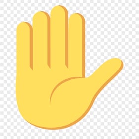 HD Stop Raised Hand Emoji Vector Clipart PNG | Citypng