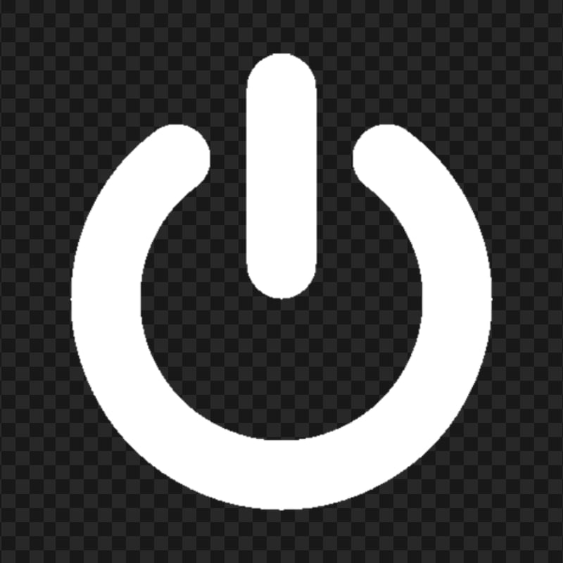 Download Power On Off White Button Icon PNG | Citypng