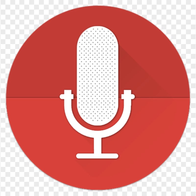 PNG Creative Red Flat Voice Recorder Round Icon | Citypng