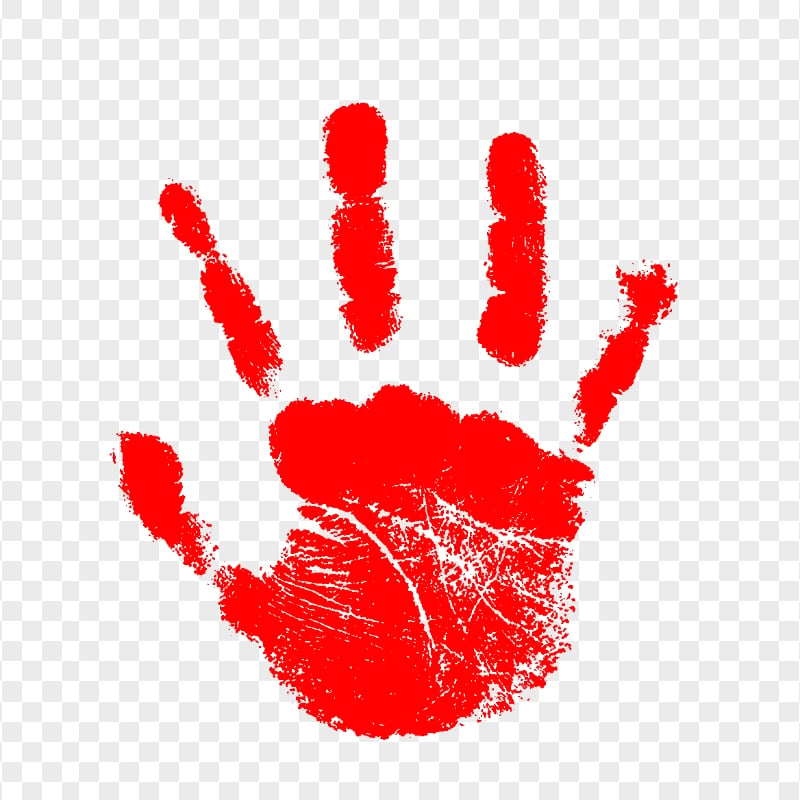 HD Red Stop Handprint Sign PNG | Citypng