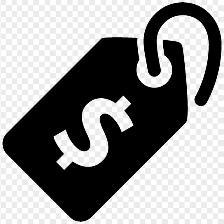 Price Tag Black Icon Transparent Background | Citypng