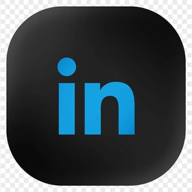 HD Black Linkedin IN Text Outline Icon PNG | Citypng