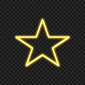 HD Yellow Glowing Neon Star PNG | Citypng