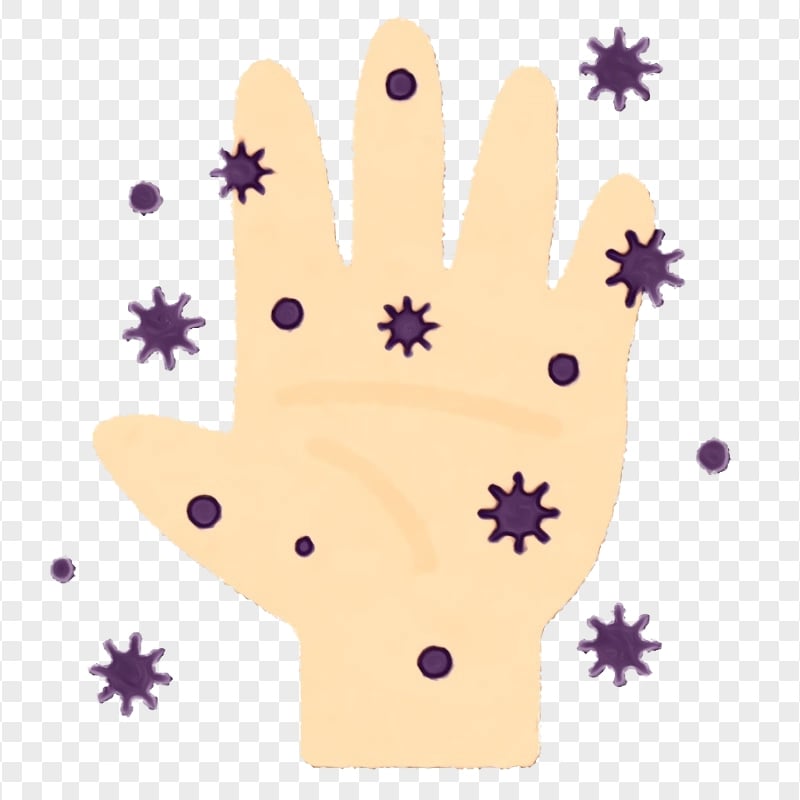 Hand With Bacteria Germs Virus Cartoon Clipart | Citypng