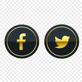 HD Gold Round Twitter Icon PNG | Citypng