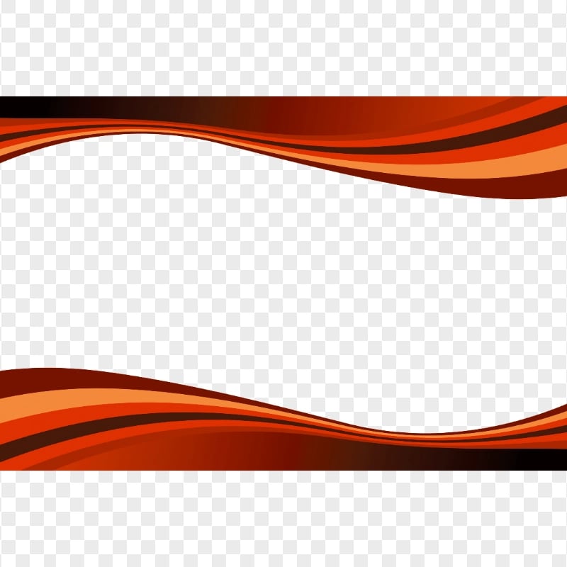 Orange Abstract Curved Lines Borders Frame Effect PNG | Citypng