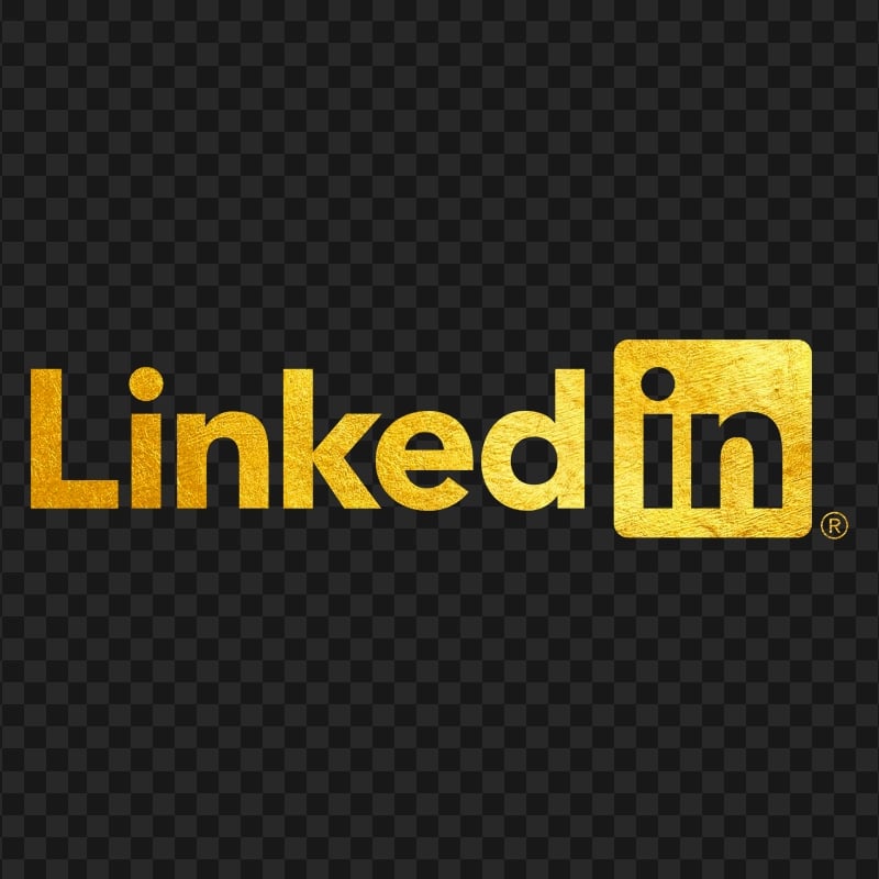 HD Linkedin Gold Text Logo Transparent Background | Citypng