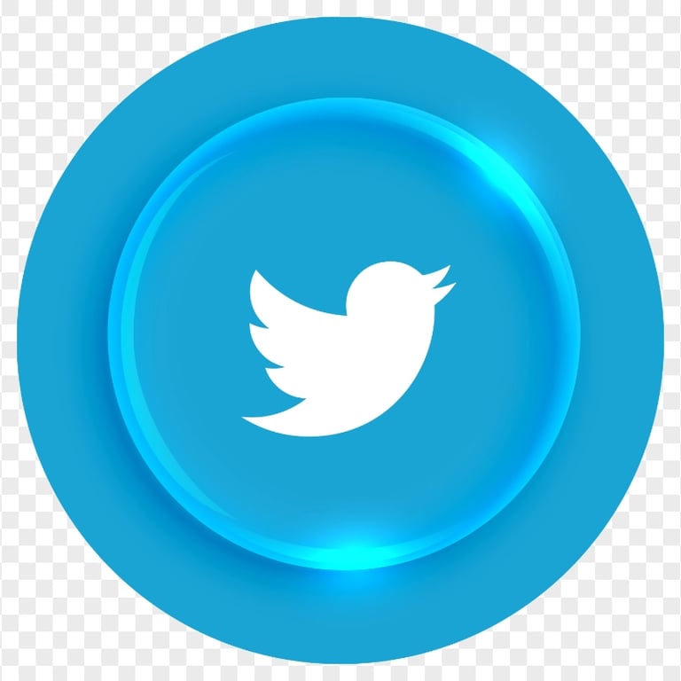 HD Round Circular Twitter Social Media Button Icon PNG | Citypng