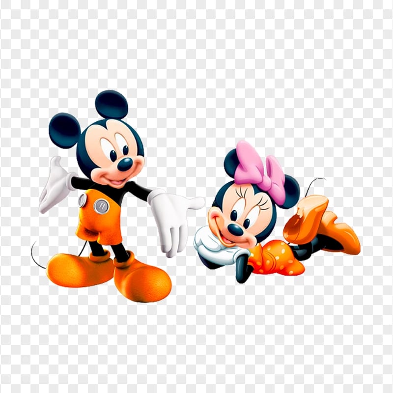 HD Mickey Mouse With Minnie Mouse Laying Down PNG | Citypng
