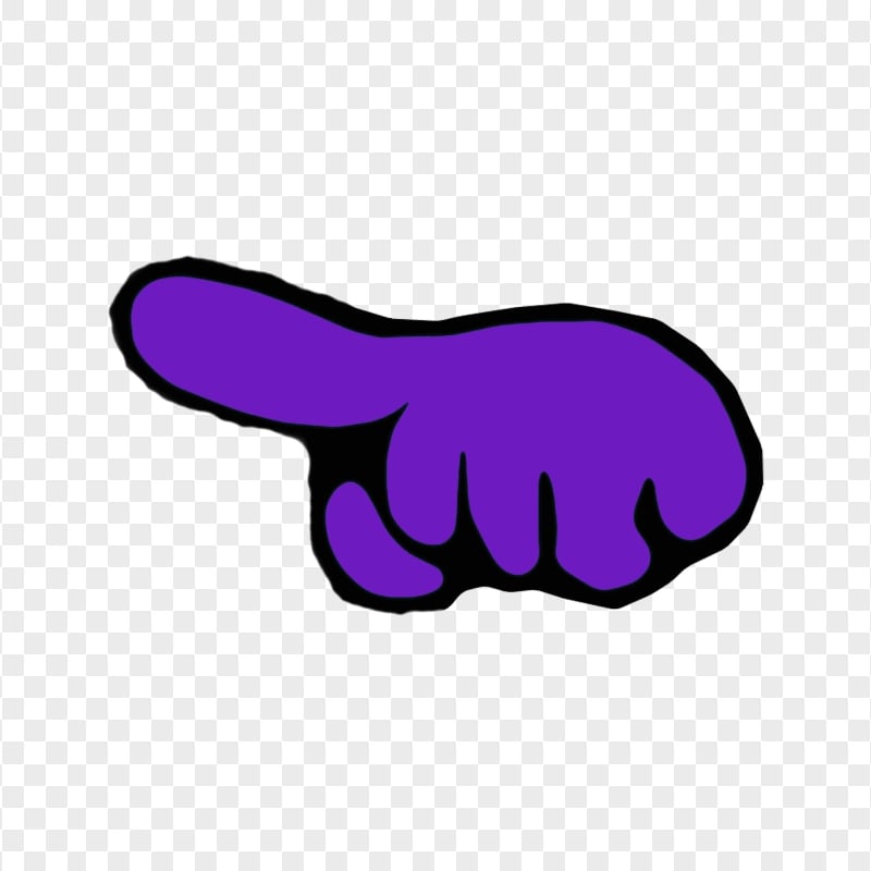 HD Purple Among Us Character Finger Hand Pointing Left PNG | Citypng