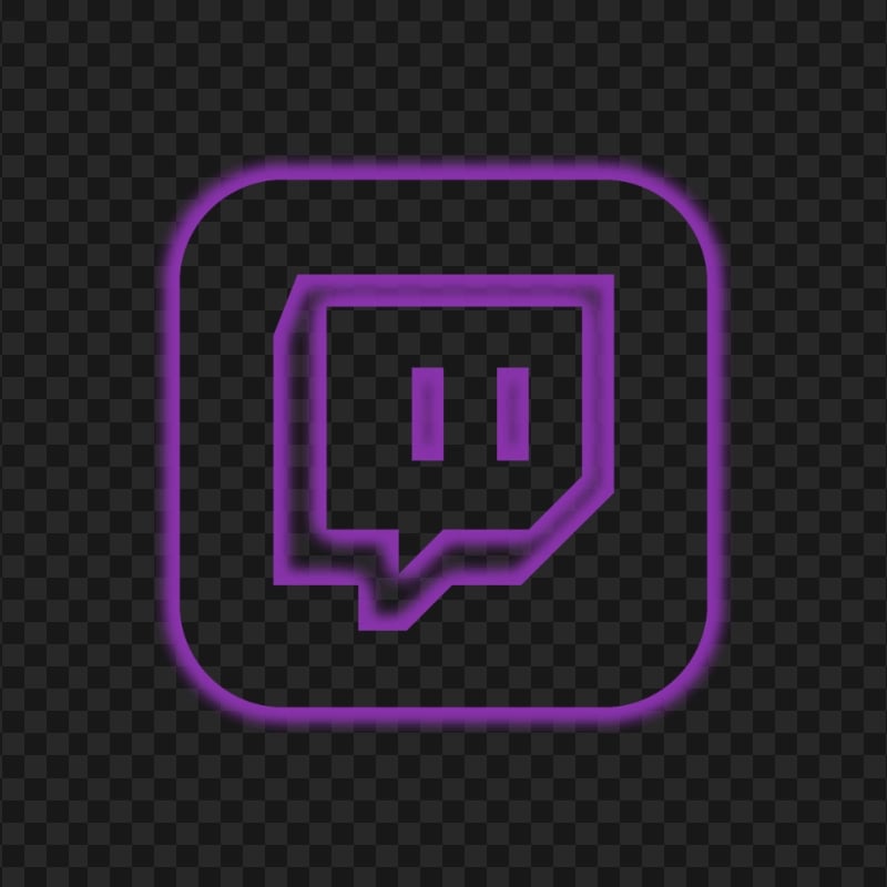 HD Purple Neon App Twitch Square Icon PNG | Citypng