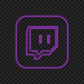 HD Twitch Purple Neon Logo Icon Transparent Background PNG | Citypng