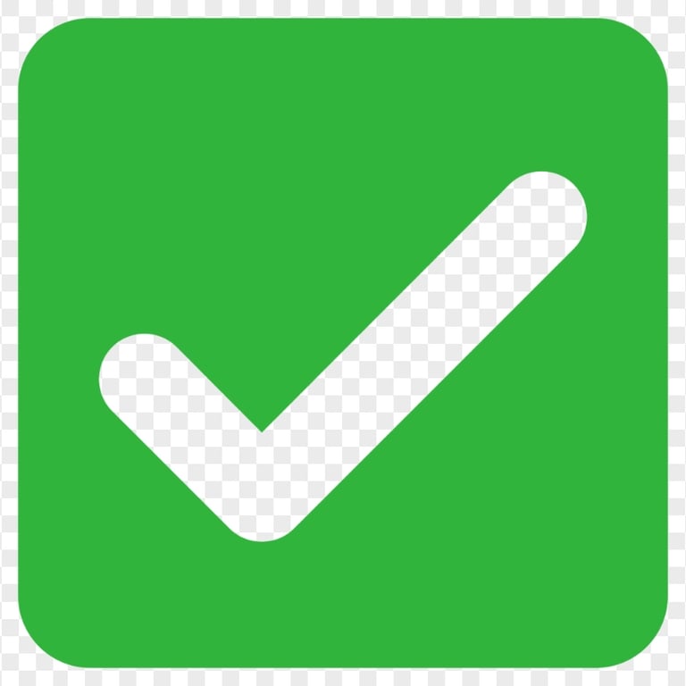 HD Green Square Outline Tick Icon PNG | Citypng