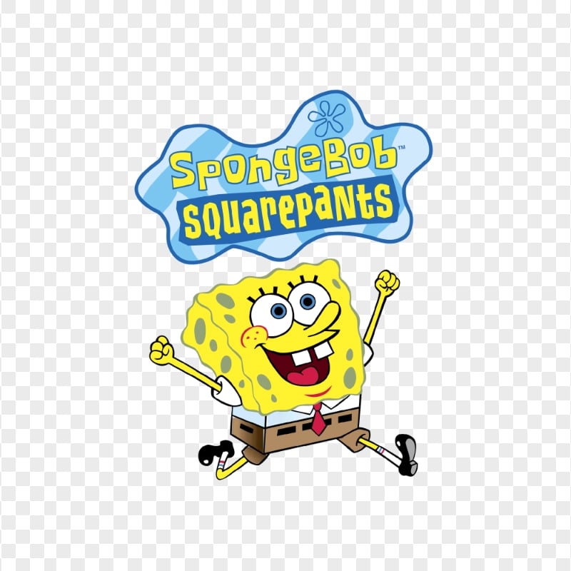 HD Spongebob Squarepants Logo With Cartoon Character PNG | Citypng