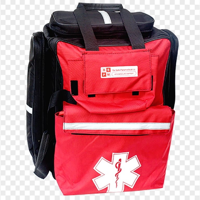 Red & Black Emergency Medical Backpack First Aid | Citypng