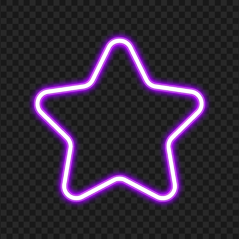 HD Purple Glowing Neon Star Transparent PNG | Citypng