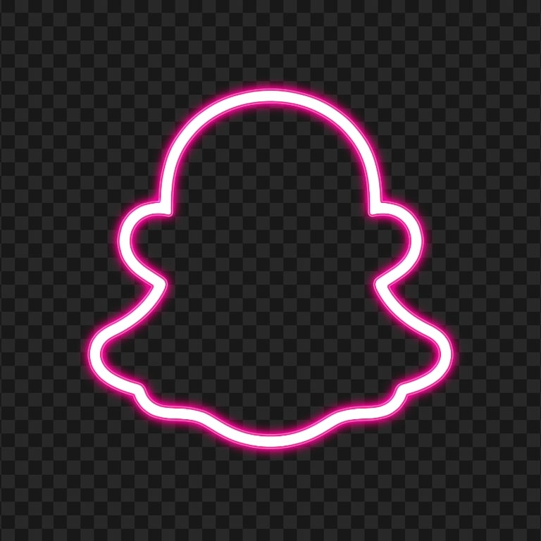 HD Pink Snapchat Neon Logo PNG | Citypng