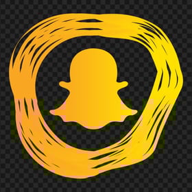 HD Round Circle Snapchat Yellow Logo Icon PNG Image | Citypng