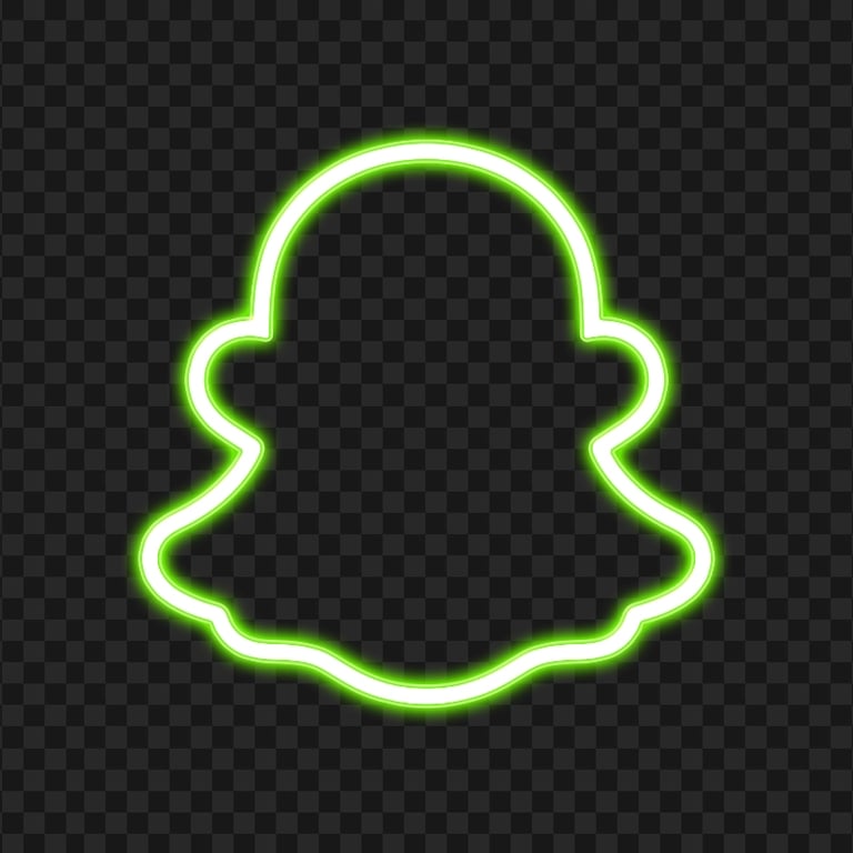 HD Blue Snapchat Neon Logo PNG | Citypng