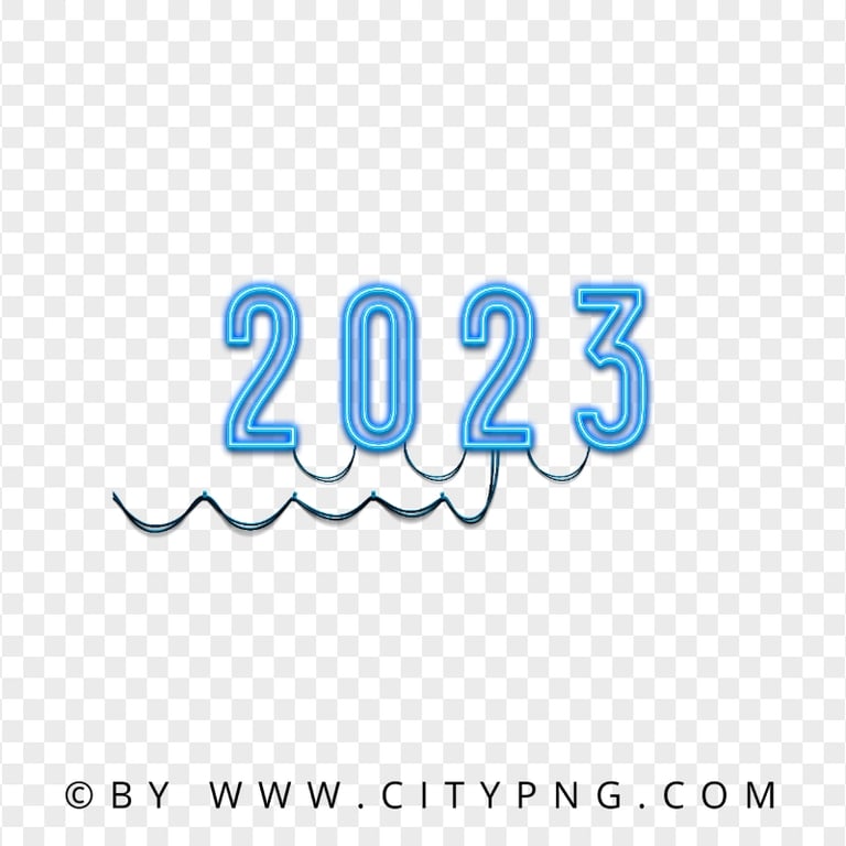 2023 Blue Neon Glowing Sign HD PNG | Citypng