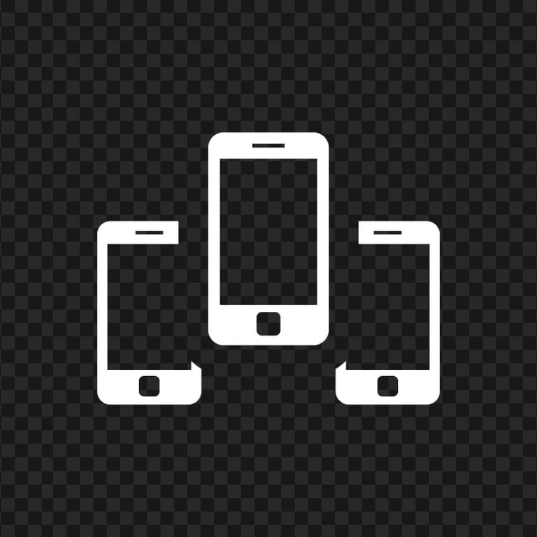 HD Three White Smartphone Icon Transparent PNG | Citypng