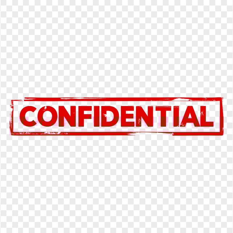 HD Confidential Rectangle Red Stamp PNG | Citypng