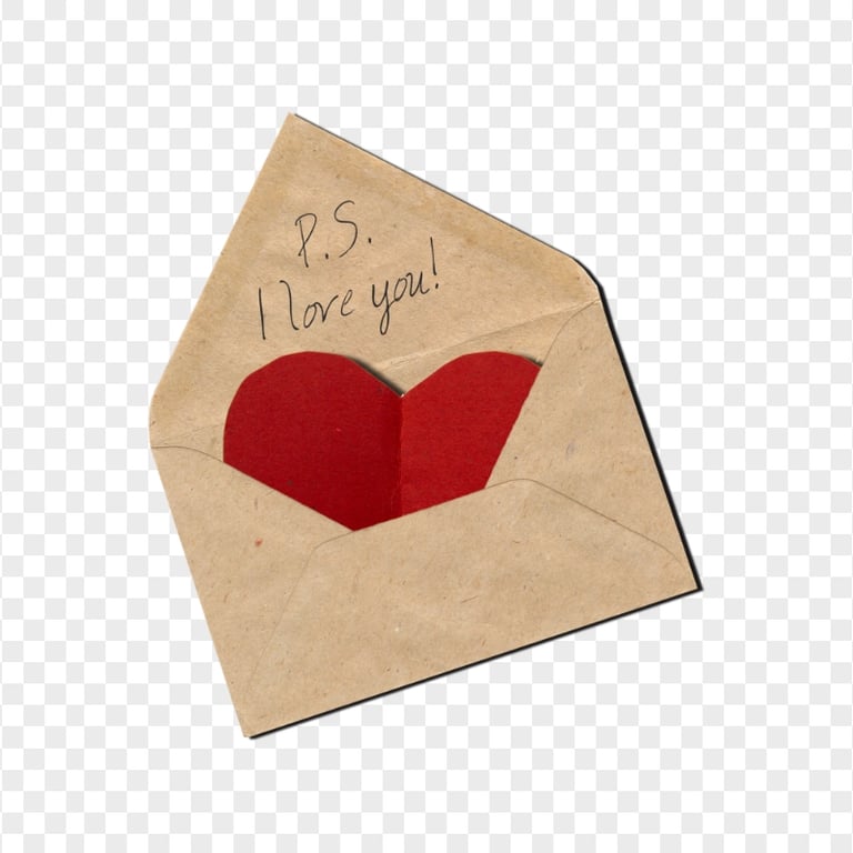 Paper Love Letter Envelope Valentine's Day HD PNG | Citypng