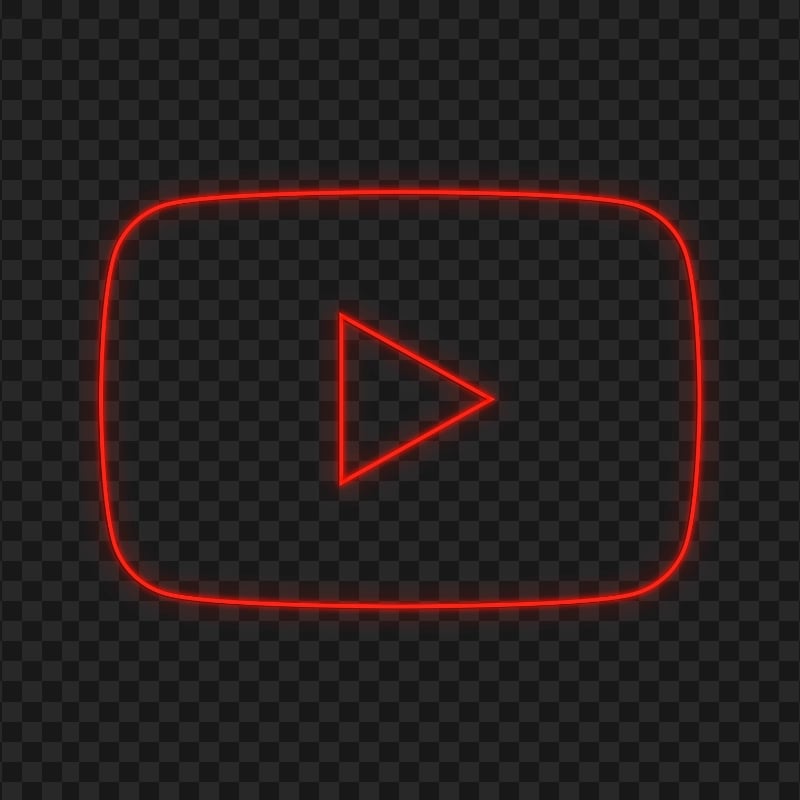 HD Youtube YT Red Neon Logo Symbol Sign Icon PNG | Citypng