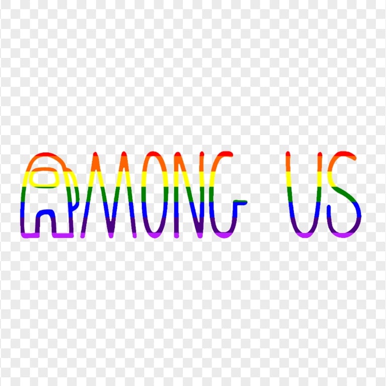 HD Rainbow Among Us Crewmate Logo PNG | Citypng