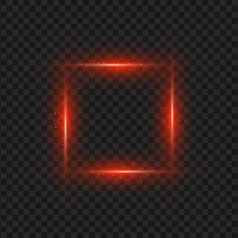 PNG Red Glowing Square Frame | Citypng