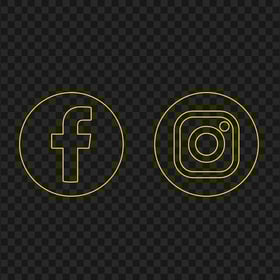 HD Facebook Instagram Yellow Logos Icons PNG | Citypng