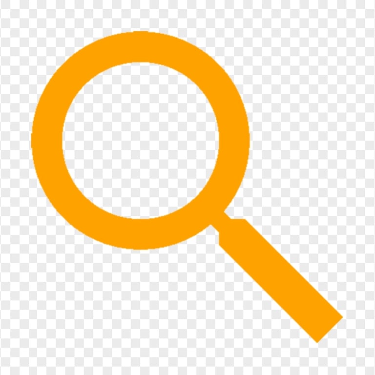 Orange Search Icon Button FREE PNG | Citypng