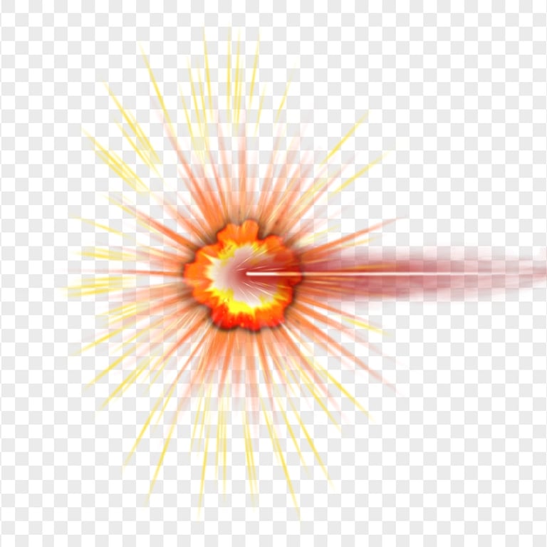 HD Cartoon Gun Bullet Fire Explosion PNG | Citypng