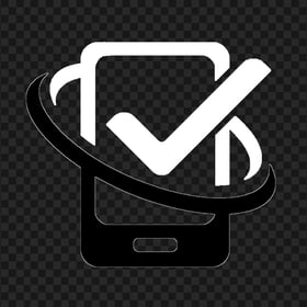 HD Grey Phone With Check Mark Logo Icon PNG | Citypng