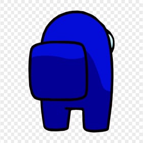 HD Among Us Blue Character Back View PNG | Citypng
