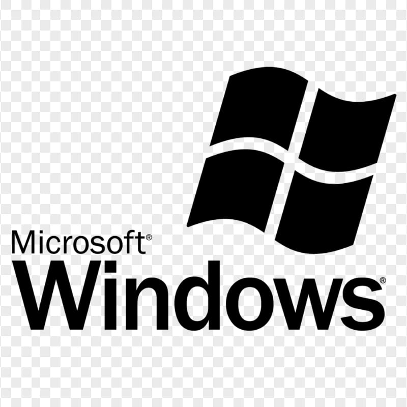 HD Microsoft Windows Black Logo PNG | Citypng