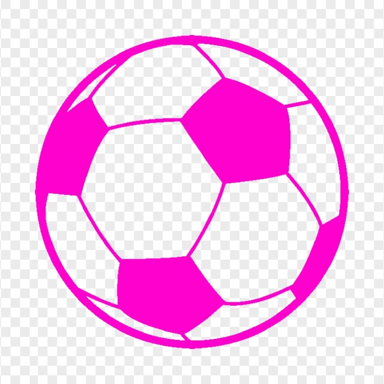 Pink Outline Soccer Ball Icon HD PNG | Citypng