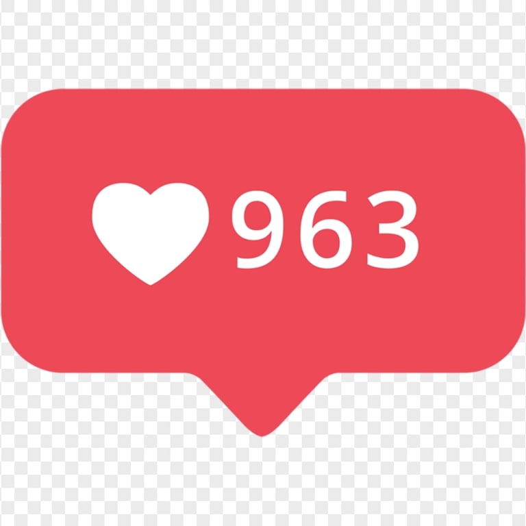 Instagram Likes Red Notification Icon | Citypng