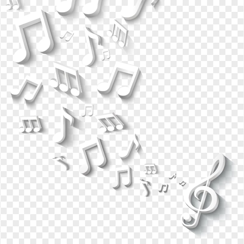 HD 3D Musical Flying Notes Illustration PNG | Citypng